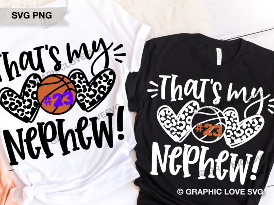 That's My Nephew Svg Basketball Aunt Svg Leopard Heart - Etsy