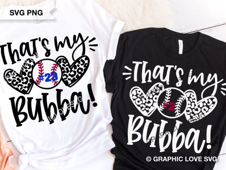 That's My Bubba Svg Baseball Sister Png Leopard - Etsy