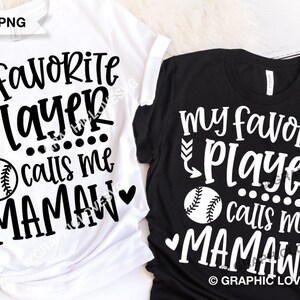 Baseball Mamaw Svg, My Favorite Player Calls Me Mamaw Svg, Baseball ...
