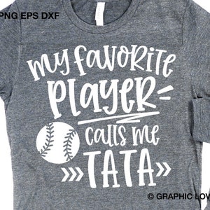 Baseball Tata Svg, Gift for Tata Svg, My Favorite Player Calls Me Tata ...
