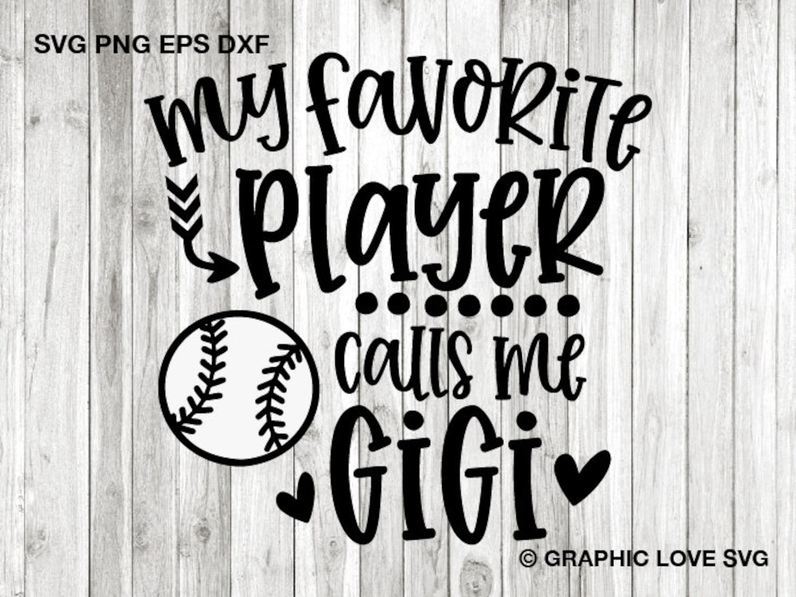 Baseball Gigi Svg Fun Gift for Gigi Svg My Favorite Player - Etsy