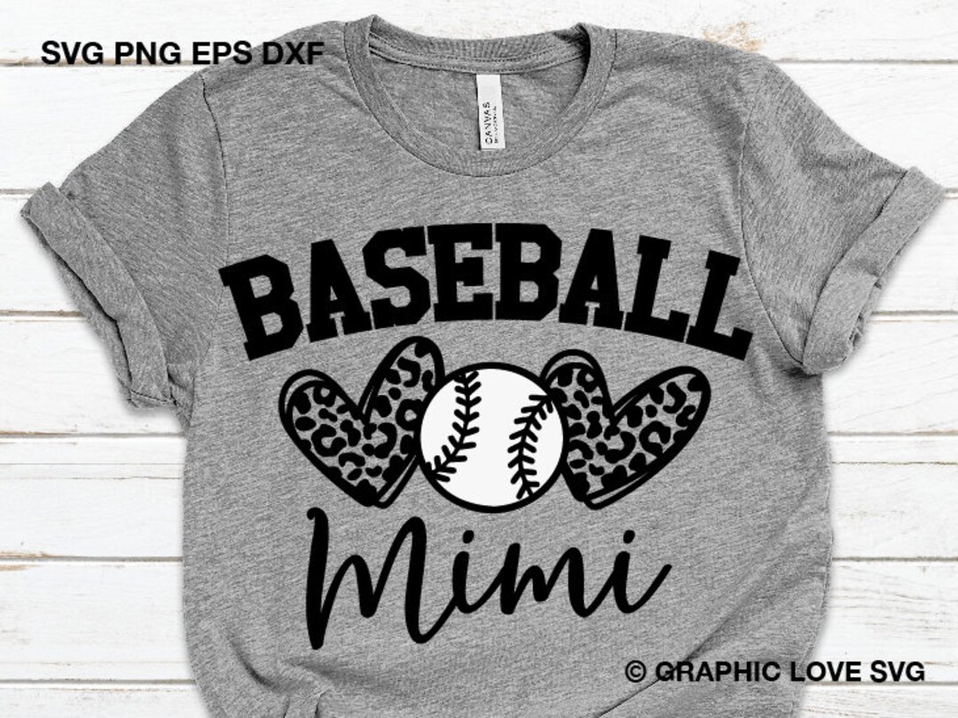 Baseball Mimi Svg, Leopard Heart Svg, Leopard Print Svg, Sports Svg ...