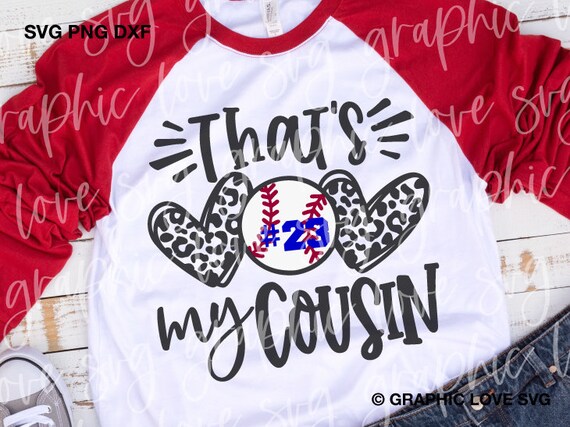 That's My Cousin Svg Baseball Leopard Cousin Svg Leopard - Etsy