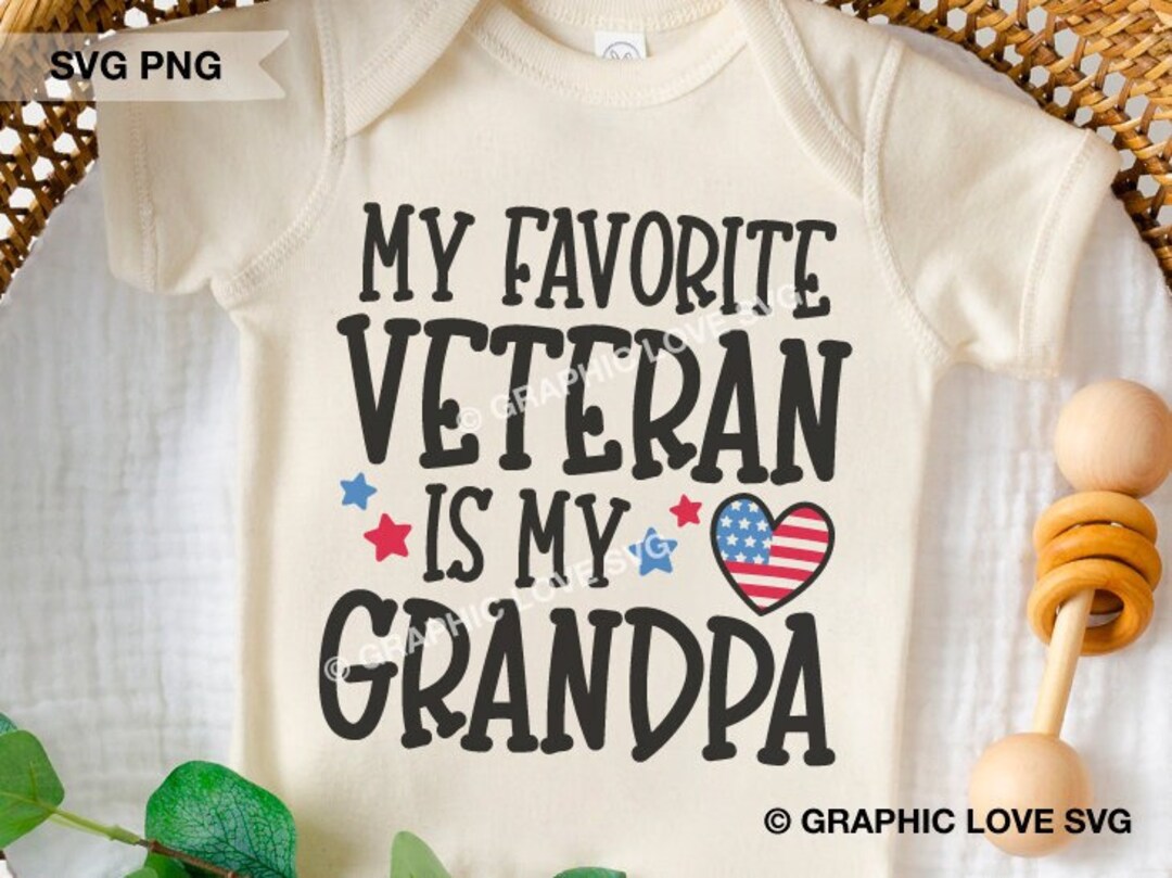 Veteran Grandpa Grandson Granddaughter, Veterans Day Svg, My Favorite ...