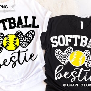 Softball Best Friend Svg Png Leopard Cheetah Softball Best Friends Svg ...