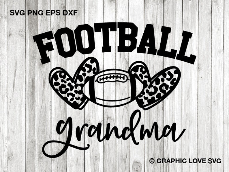 Football Grandma Svg Leopard Heart Svg Leopard Print Svg | Etsy