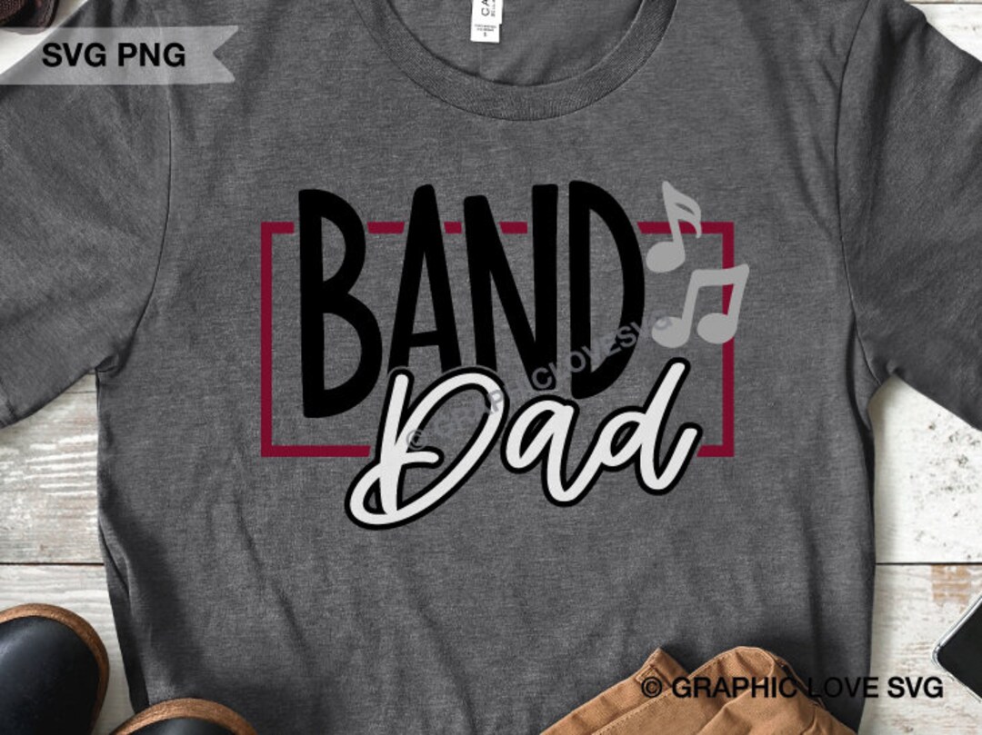 Band Dad Svg Png Marching Band Shirt Iron on Png Music Notes Percussion ...