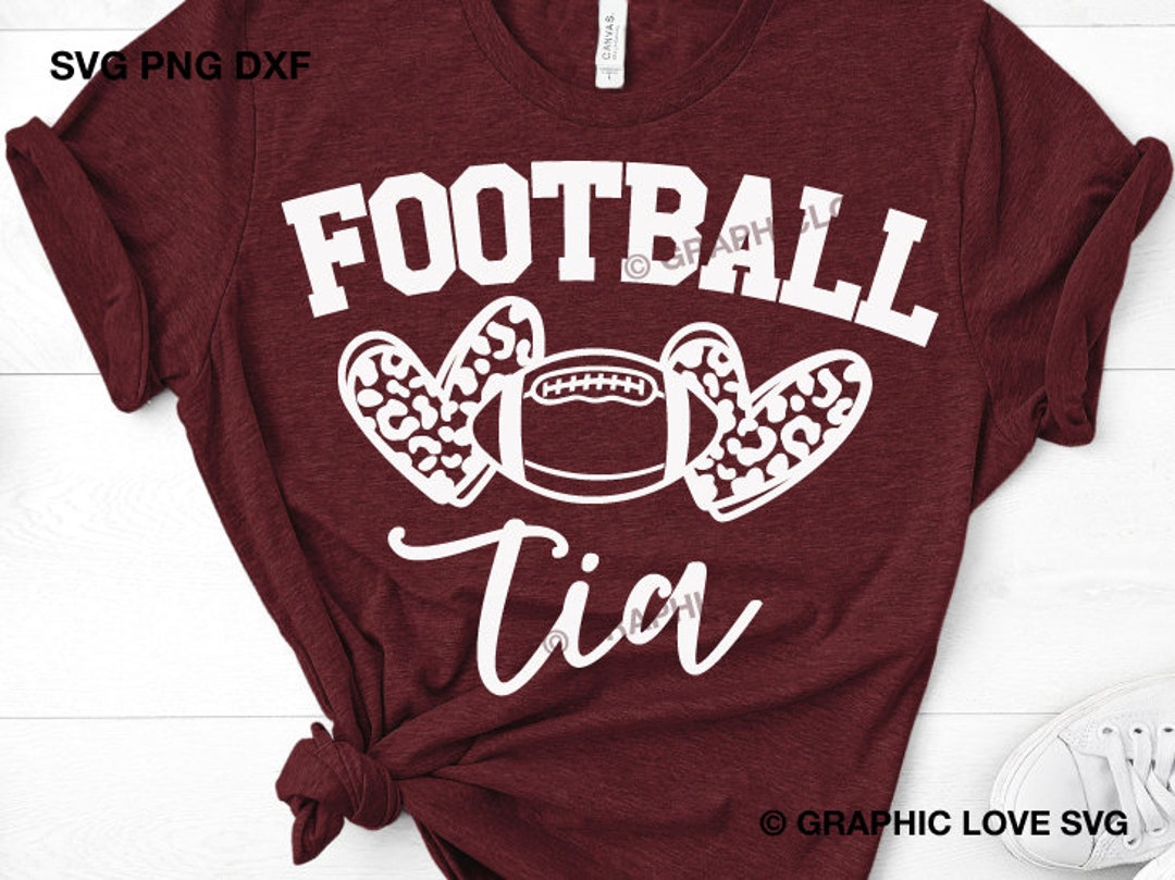 Football Tia Svg Leopard Football Tia Png Leopard Heart Svg - Etsy