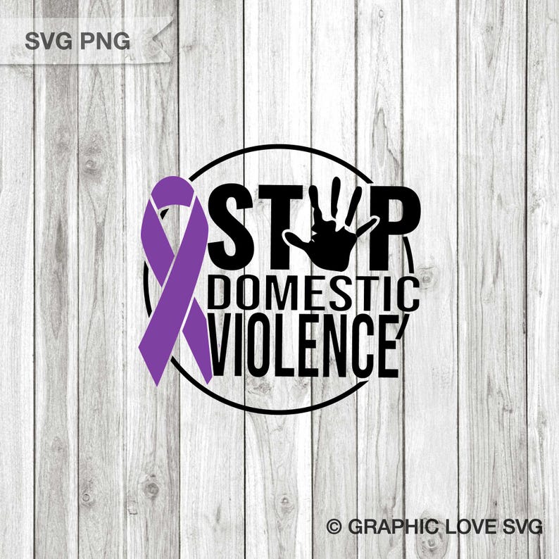 Stop Domestic Violence Svg Png, Purple Ribbon Svg, Support Squad Svg ...