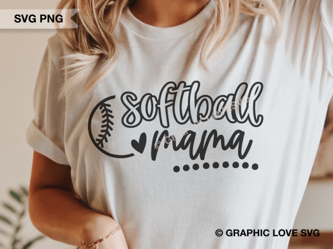 Softball Mama Svg, Cute Retro Softball Mama Png, Softball Mama Shirt ...
