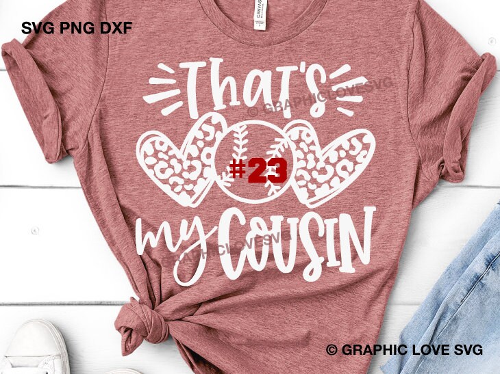 That's My Cousin Svg Baseball Leopard Cousin Svg Leopard - Etsy