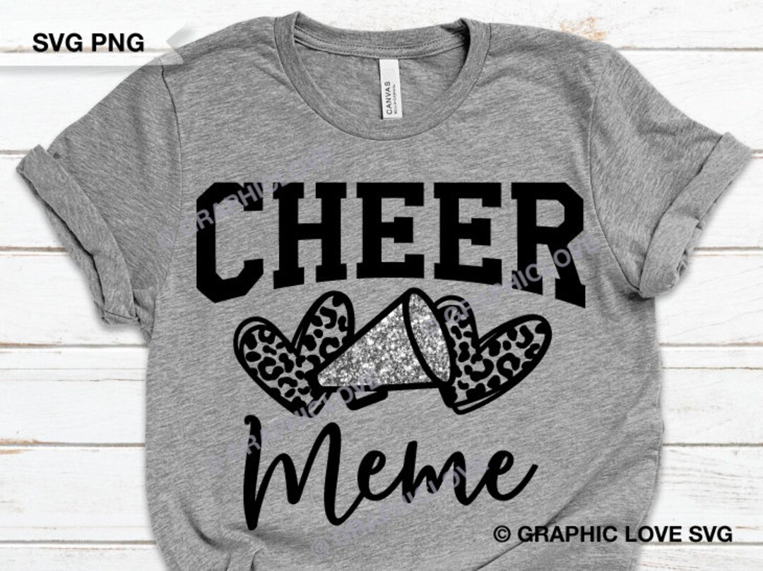 Cheerleader Meme Svg Png Leopard Cheer Meme Png Leopard - Etsy