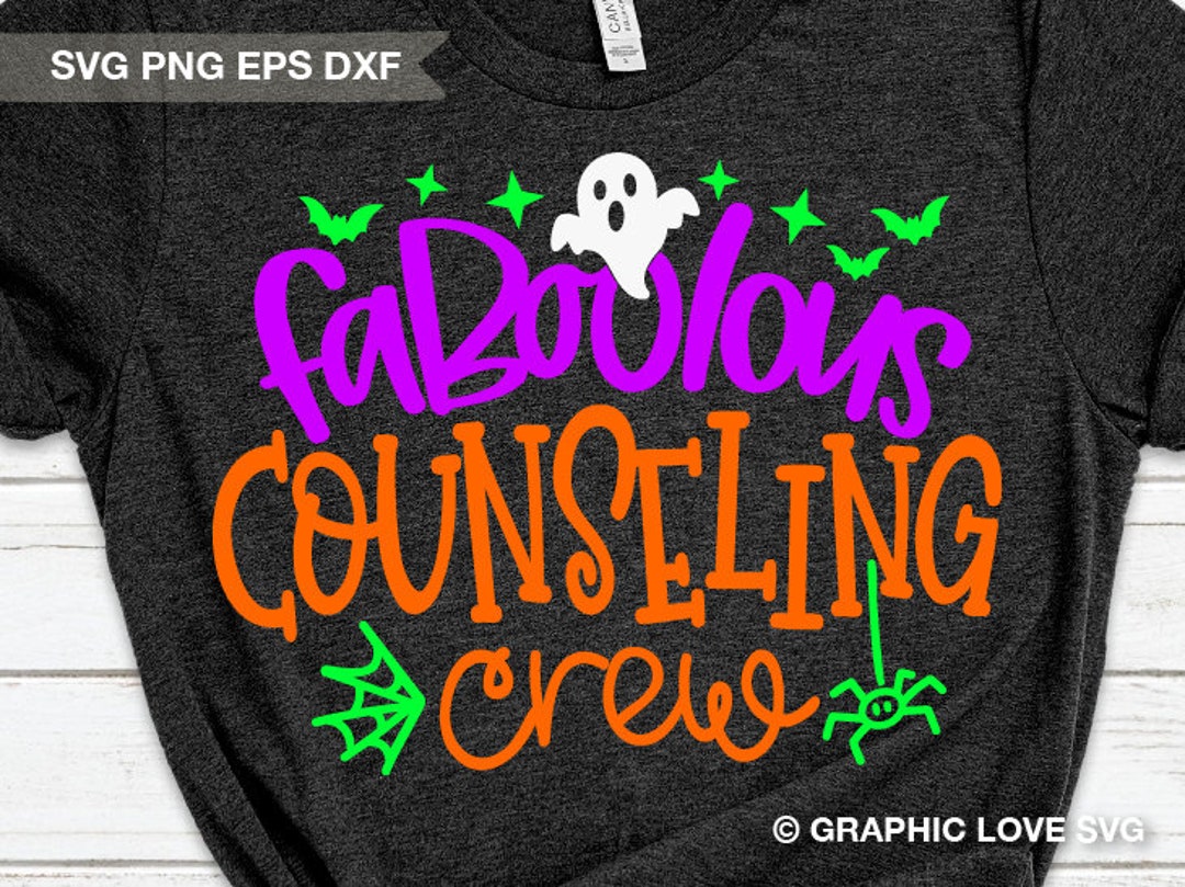 Halloween Counselor Crew Svg Png Counseling Boo Crew Svg Funny School ...