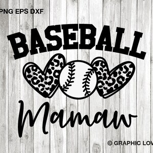 Baseball Mamaw Svg, Leopard Heart Svg, Leopard Print Svg, Sports Svg ...