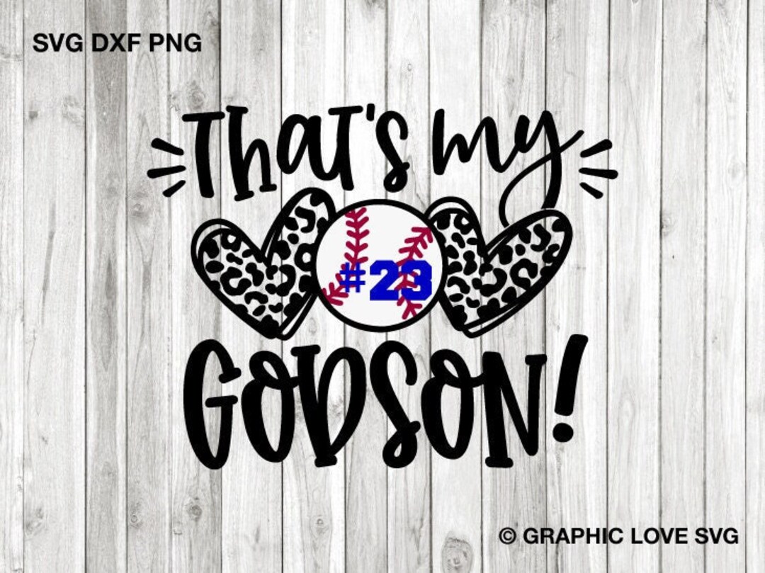That's My Godson Svg, Baseball Leopard Godmother Svg, Game Day Baseball ...