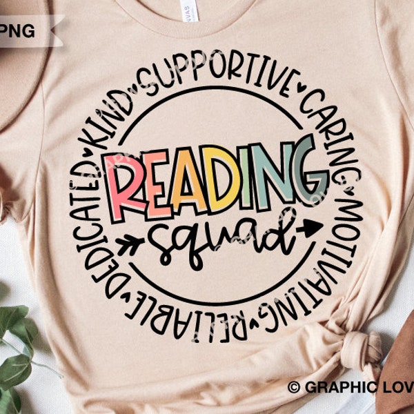 Reading Teacher Squad Svg - Etsy