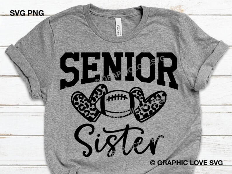 Senior Football Sister Svg Leopard Senior Football Sister - Etsy
