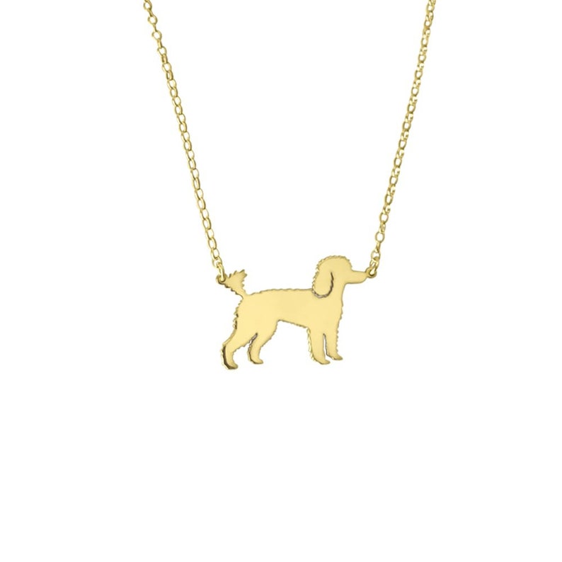 Poodle Necklace - Silver 14K Gold Plated Pendant, Dog Lover Jewelry ...