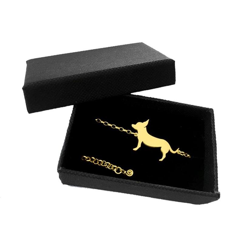 Chihuahua Bracelet - Silver 14K Gold Plated Bracelet, Dog Lover Jewelry ...