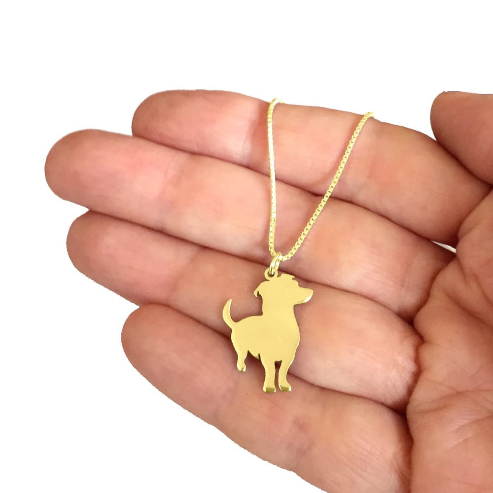 Jack Russell Necklace 14K Gold Plated Silver Jack Russell | Etsy