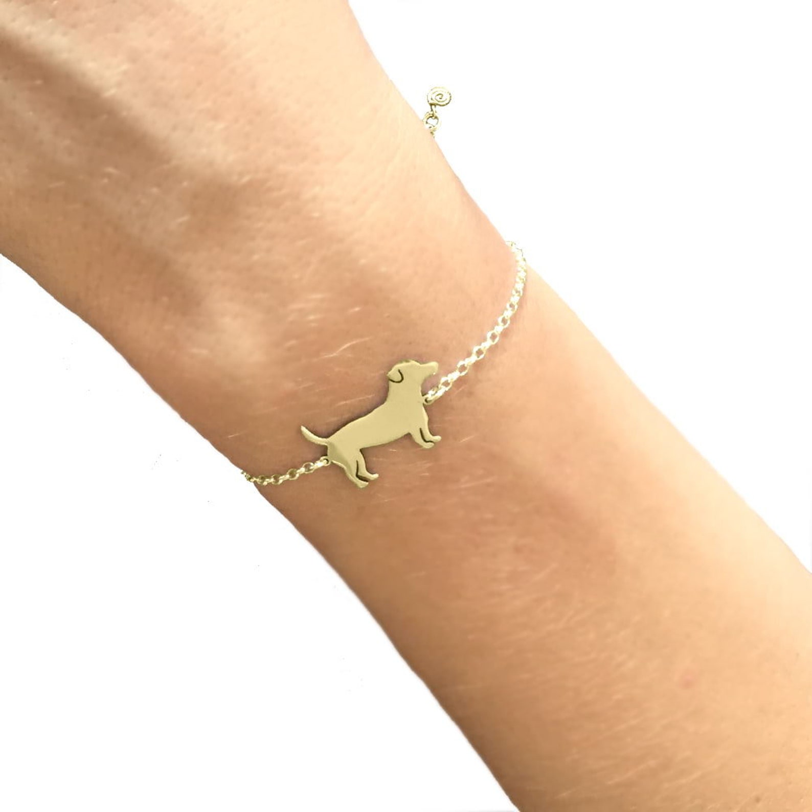 Jack Russell Bracelet - Silver 14K Gold Plated Bracelet, Dog Lover ...