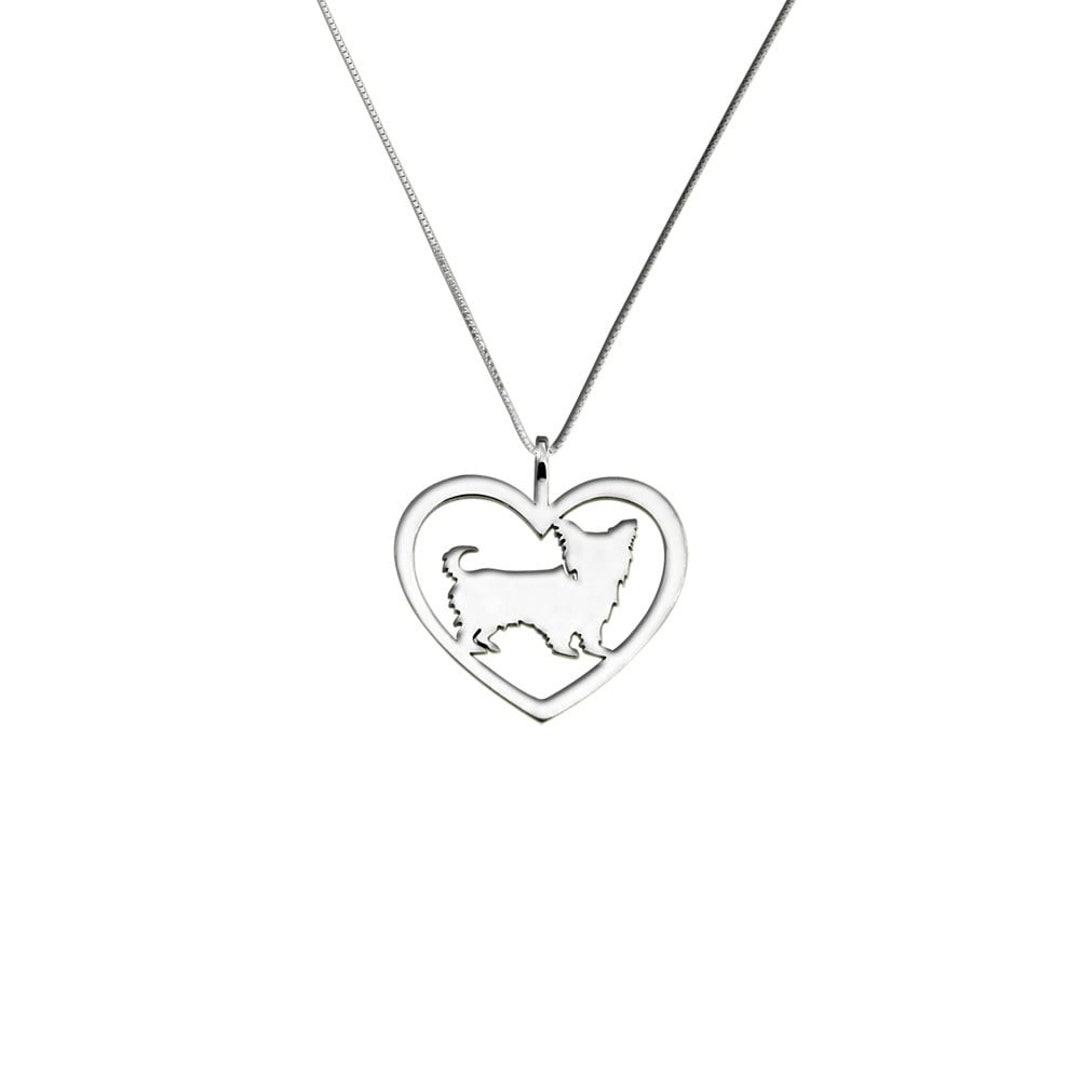 Yorkie Necklace - Silver 14K Gold Plated Dog Pendant, Yorkshire Terrier ...