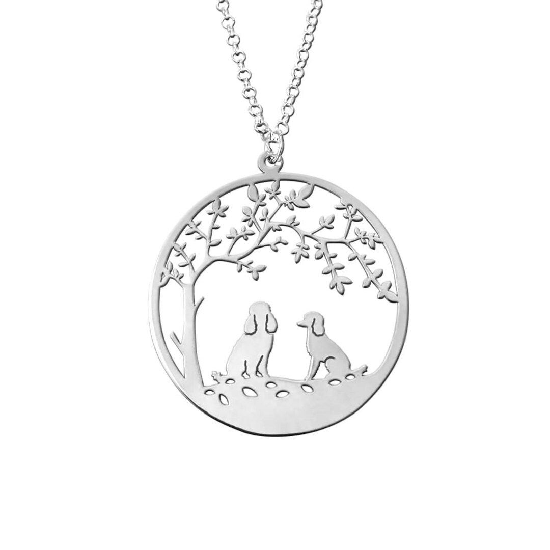 Poodle Necklace - Silver 14K Gold Plated Pendant, Dog Lover Jewelry ...