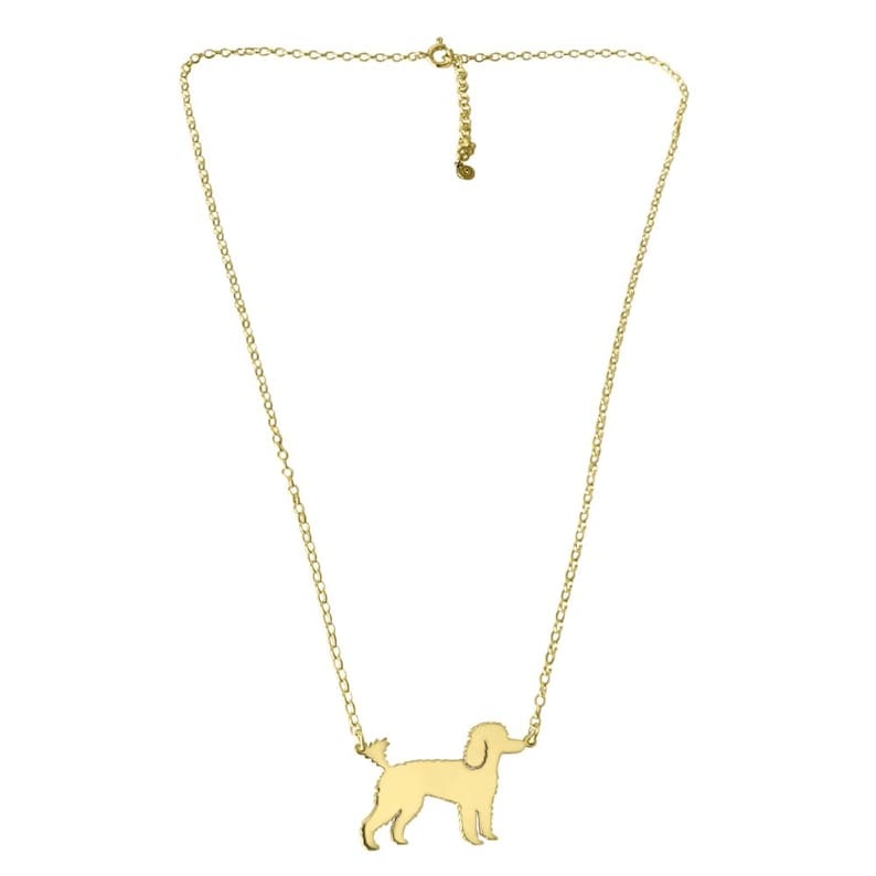 Poodle Necklace - Silver 14K Gold Plated Pendant, Dog Lover Jewelry ...