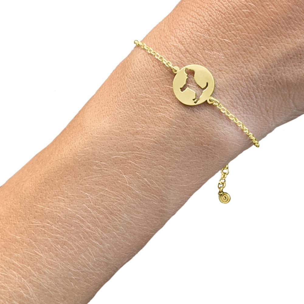 Beagle Charm Bracelet - Silver 14K Gold Plated Bracelet, Dog Lover ...