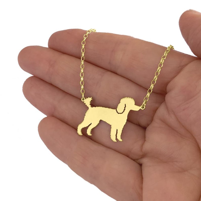 Poodle Necklace - Silver 14K Gold Plated Pendant, Dog Lover Jewelry ...