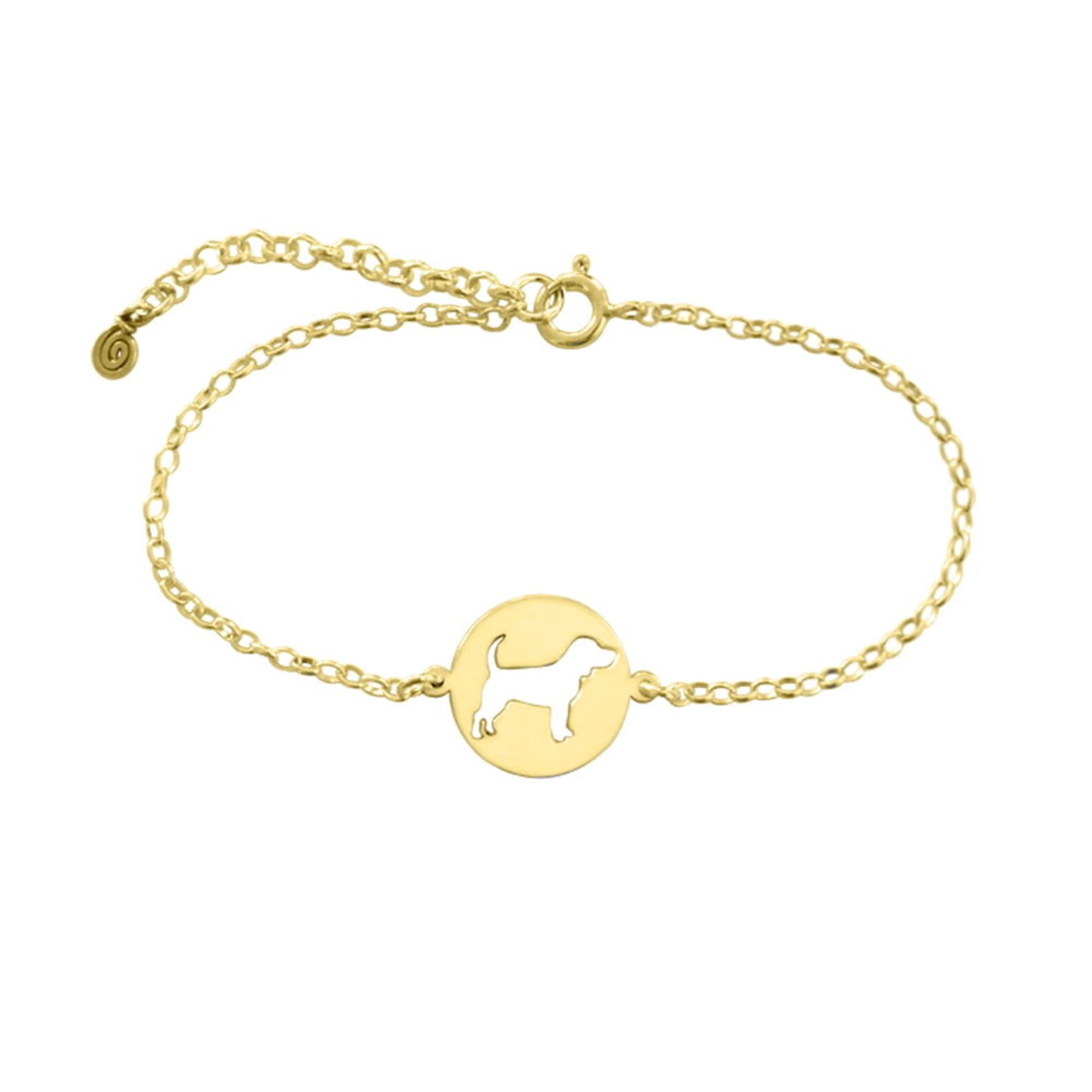 Beagle Charm Bracelet - Silver 14K Gold Plated Bracelet, Dog Lover ...