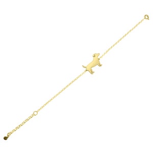 Jack Russell Bracelet - 14K Gold Plated Silver Bracelet, Dog Lover ...