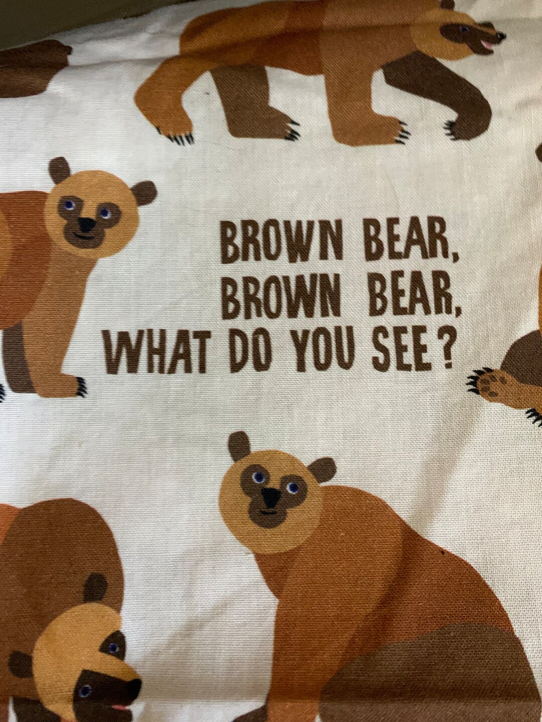 Eric Carle, Brown Bear Brown Bear Fabric by the Yard, Brown Bear, Bear ...