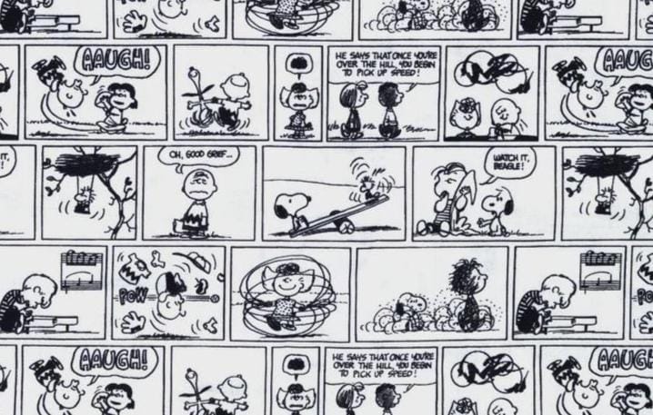 Peanuts Gang Fabric: Charlie Brown, Snoopy, Lucy - 100% Cotton - Etsy