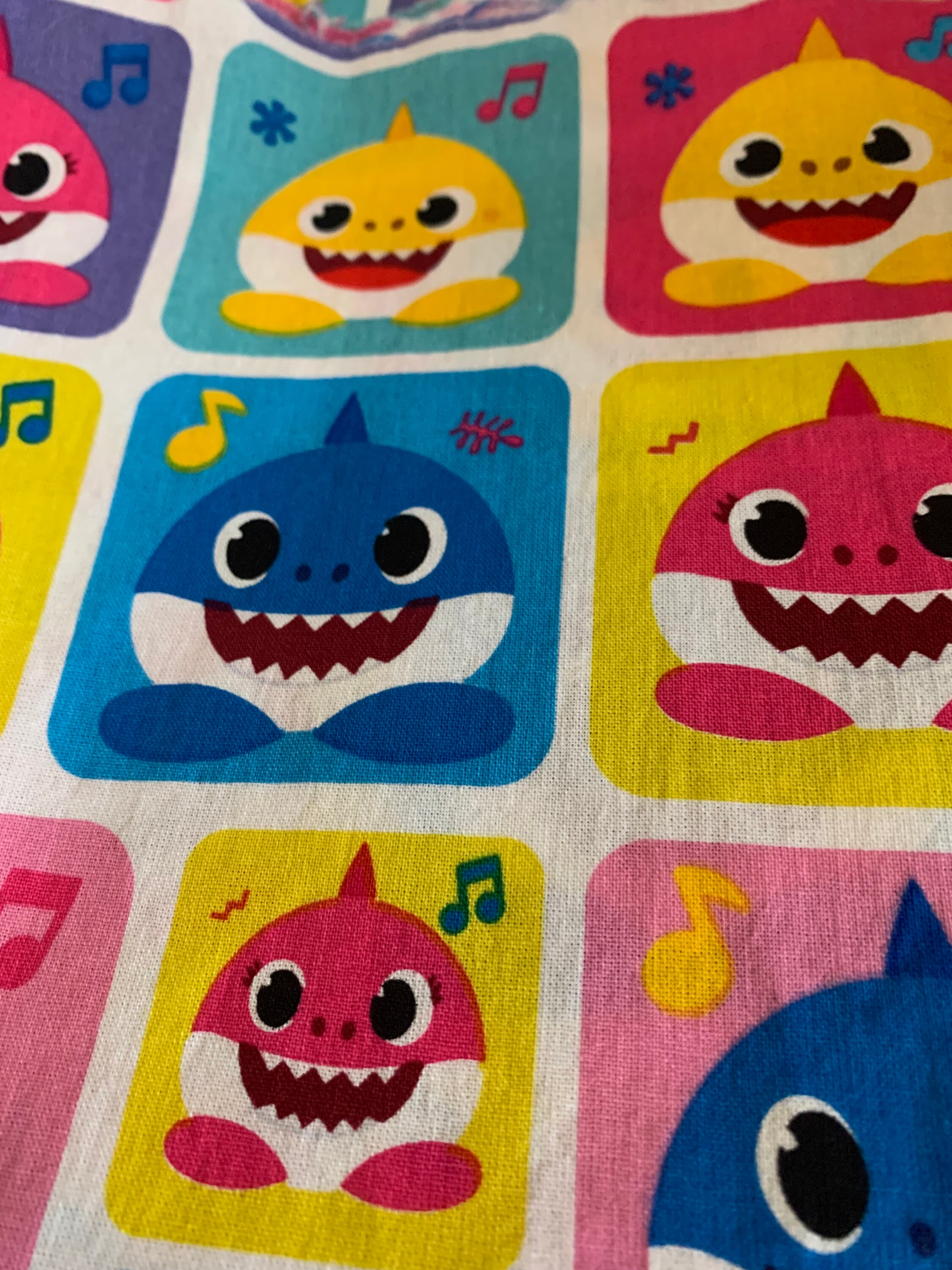 Baby Shark Cotton Fabric by the Yard: Shark Family Print - Etsy