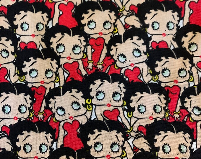 Betty Boop Cotton Fabric, Quilting Fabric, Cotton Fabric, Vintage ...