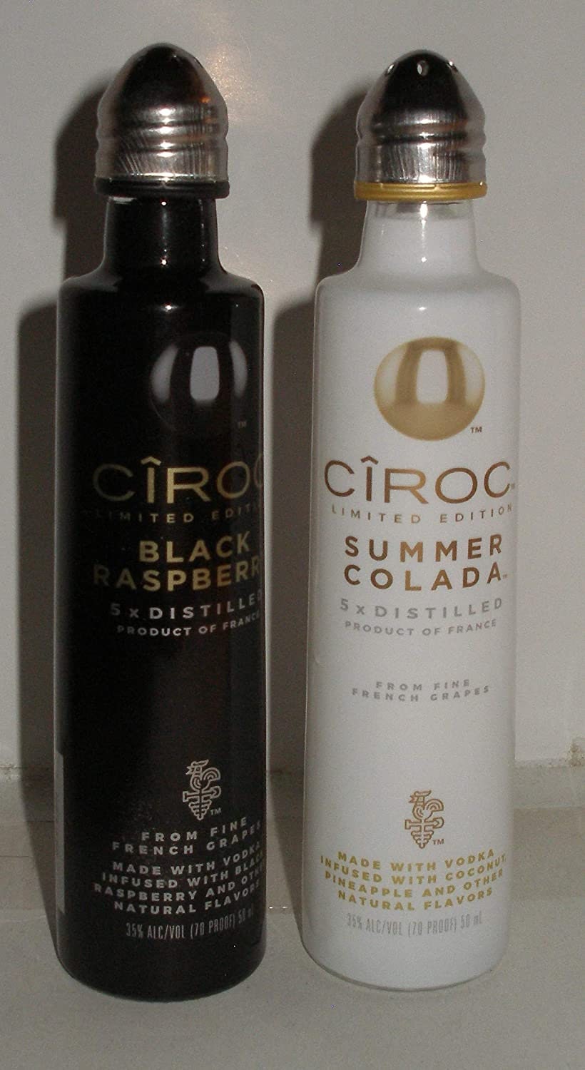 Ciroc Mini Liquor 50ml Bottles Upcycled Into SALT PEPPER Shakers - Etsy