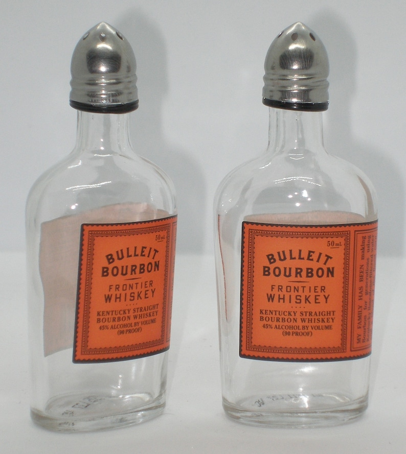 Bulleit Bourbon Whiskey Mini Liquor 50ml Bottles Upcycled Into SALT ...