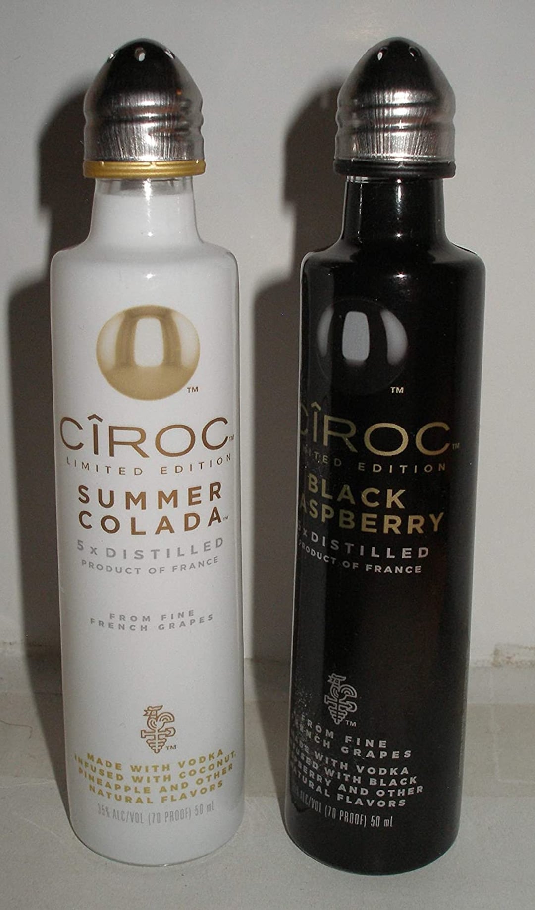 Ciroc Mini Liquor 50ml Bottles Upcycled Into SALT PEPPER Shakers - Etsy