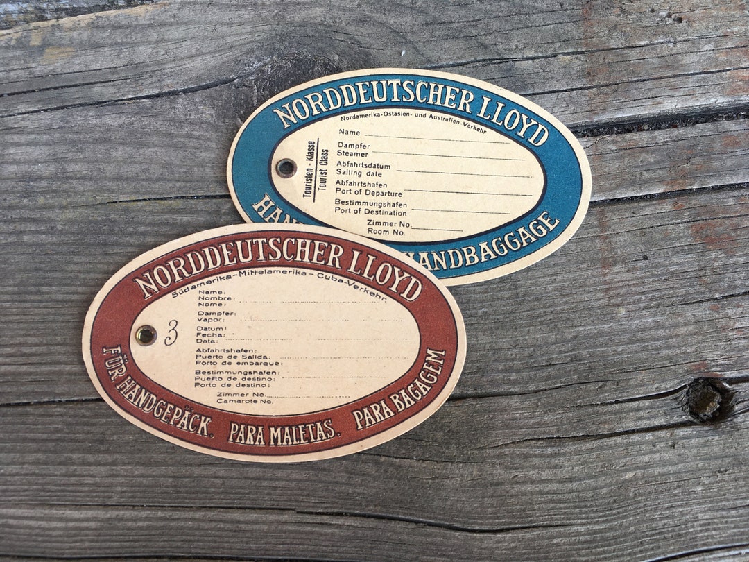 Old Luggage Tag North German Lloyd - Etsy