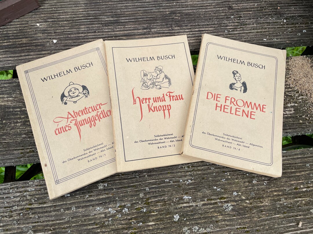 3 Old Small Books by Wilhelm Busch - Etsy