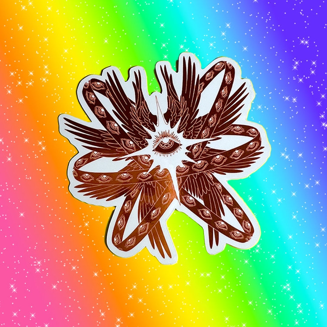 Biblically Accurate Angel | Red Foil Sticker - Etsy