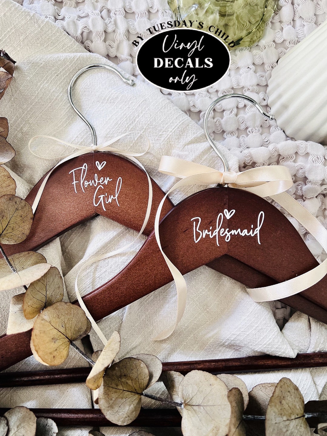 Custom Wedding Hanger Decals, Personalised, Name Stickers, Labels ...