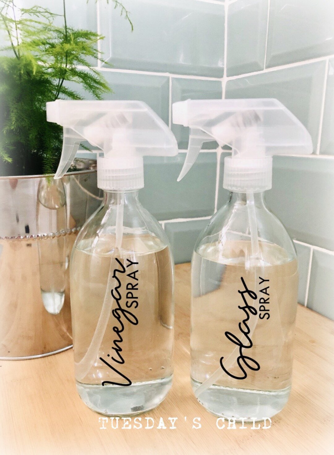 Vinyl Cleaning Stickers, Natural Cleaning Bottle Labels, Homemade ...