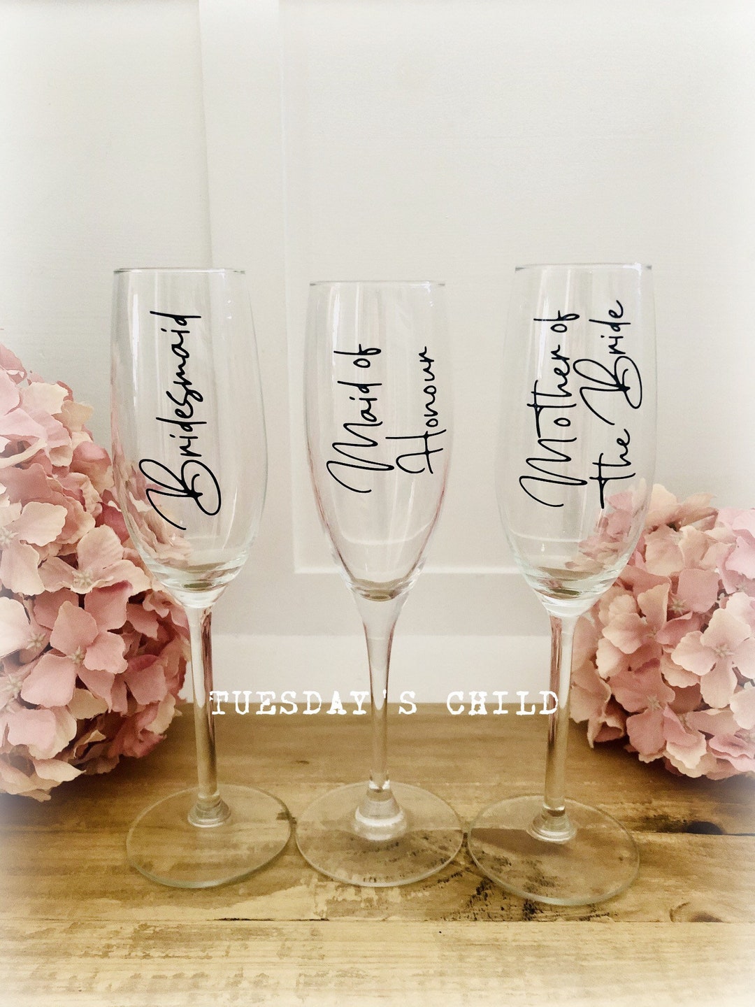 Champagne Flute Decal Wine Glass Stickers Wedding Roles - Etsy UK
