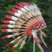Short Red Indian Headdress Replica Made With Red Painted Swan Feathers ...
