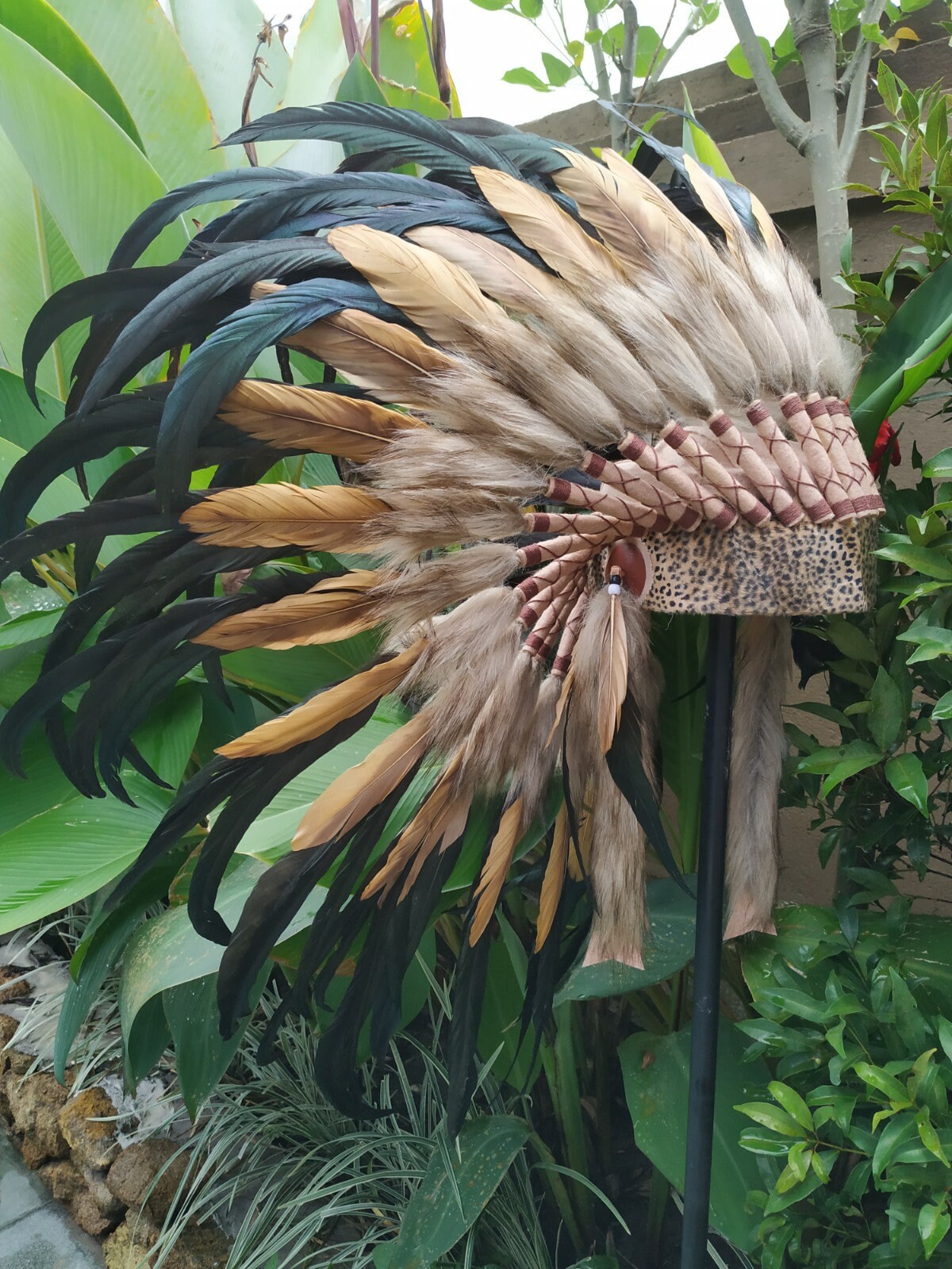Leopard Print Feather Headdress: Handmade Adult Costume Headband - Etsy