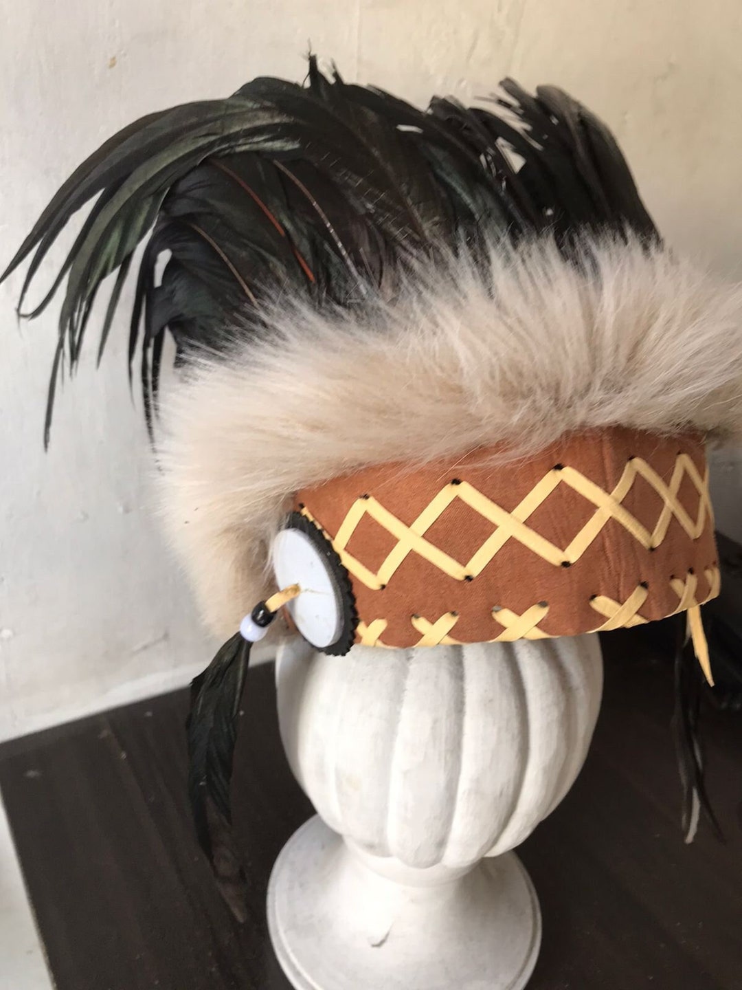 Headband Made With Natural Rooster - Etsy