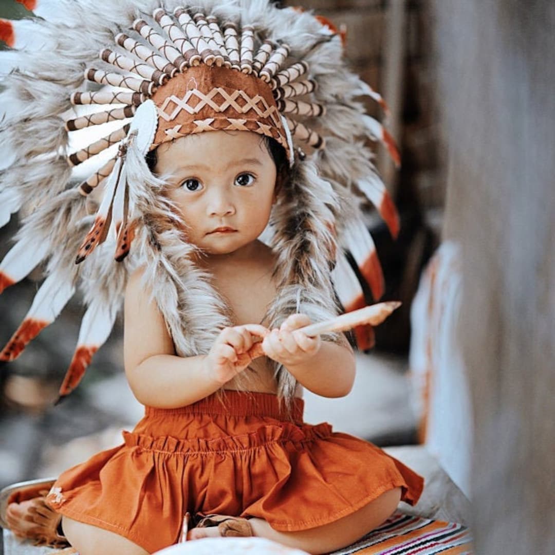 Baby 9 to 18 Month 47cm/18.5inch Indian Headdress Replica Made With ...