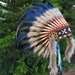 Short Blue Indian Headdress Replica Made With Blue Dyed Rooster ...